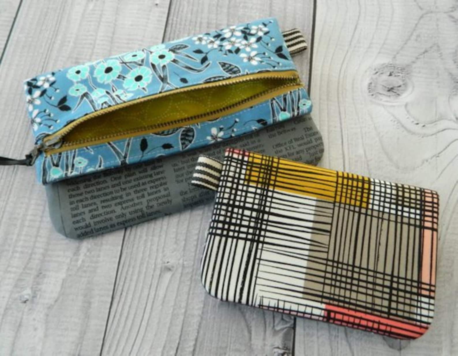 Foldover Zipper Pouch Sewing Pattern: Two Sizes (PDF Pattern) - Etsy