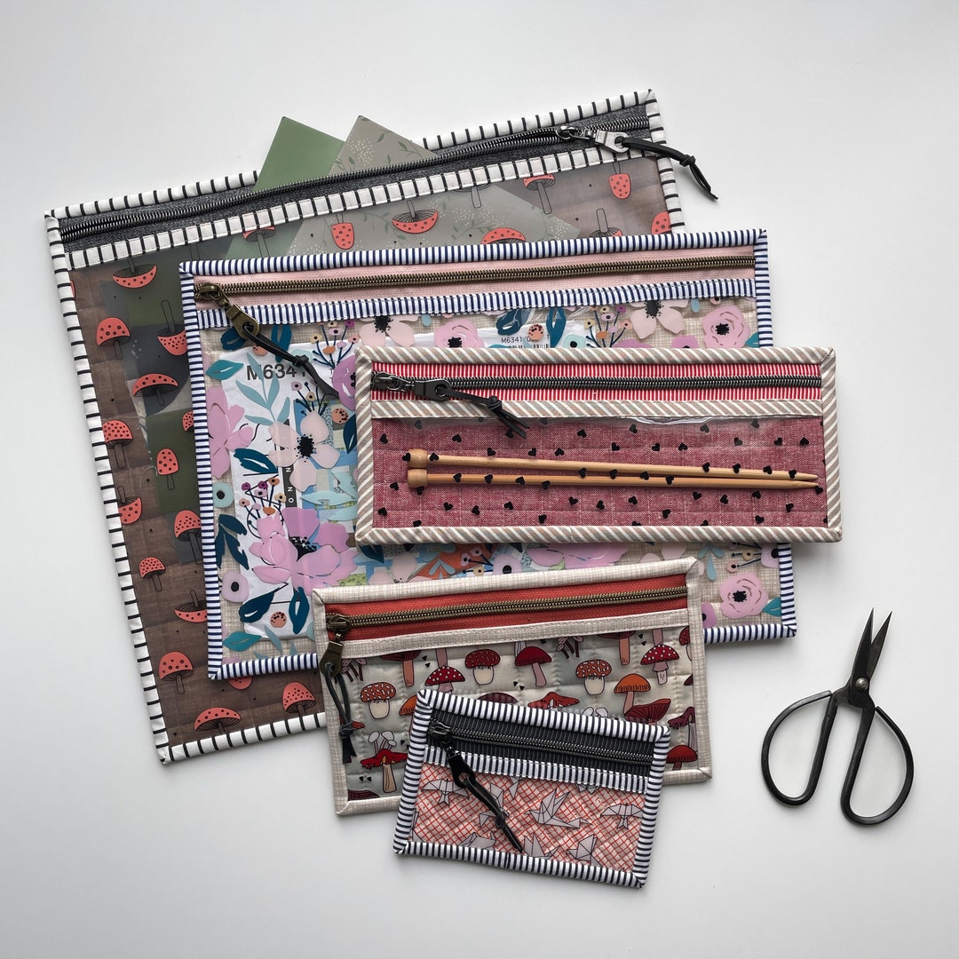 Vinyl Zipper Pouch Sewing Pattern: 5 Sizes, Video Tutorial (PDF Pattern ...