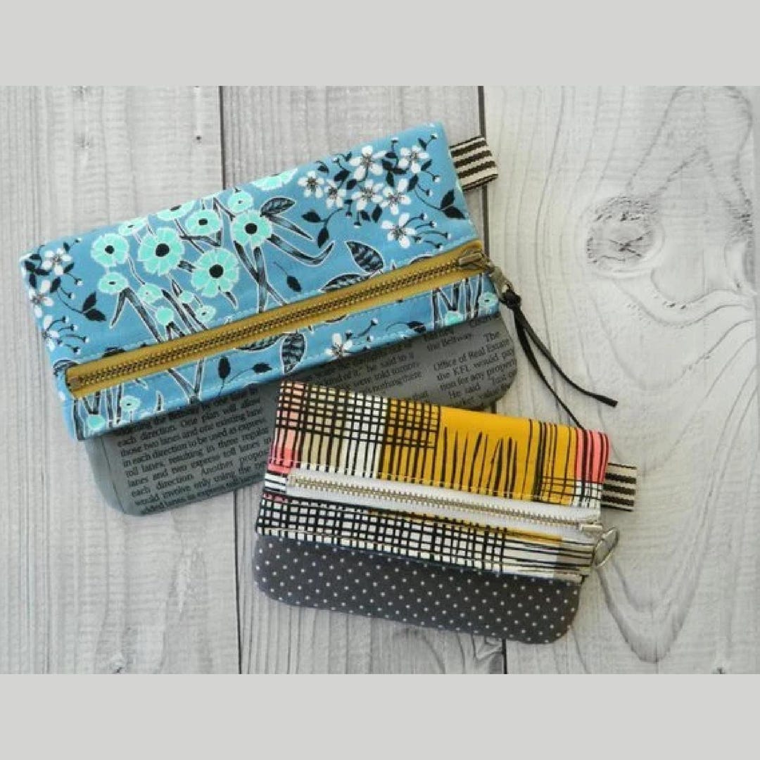 Foldover Zipper Pouch Sewing Pattern: Two Sizes (PDF Pattern) - Etsy