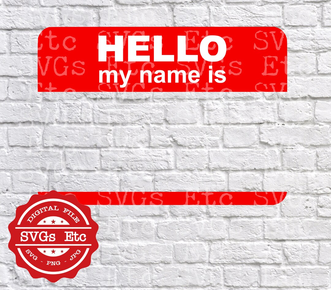 Name Tag - Vector - Graphic Design Elements - SVG - PNG - JPG - Digital ...