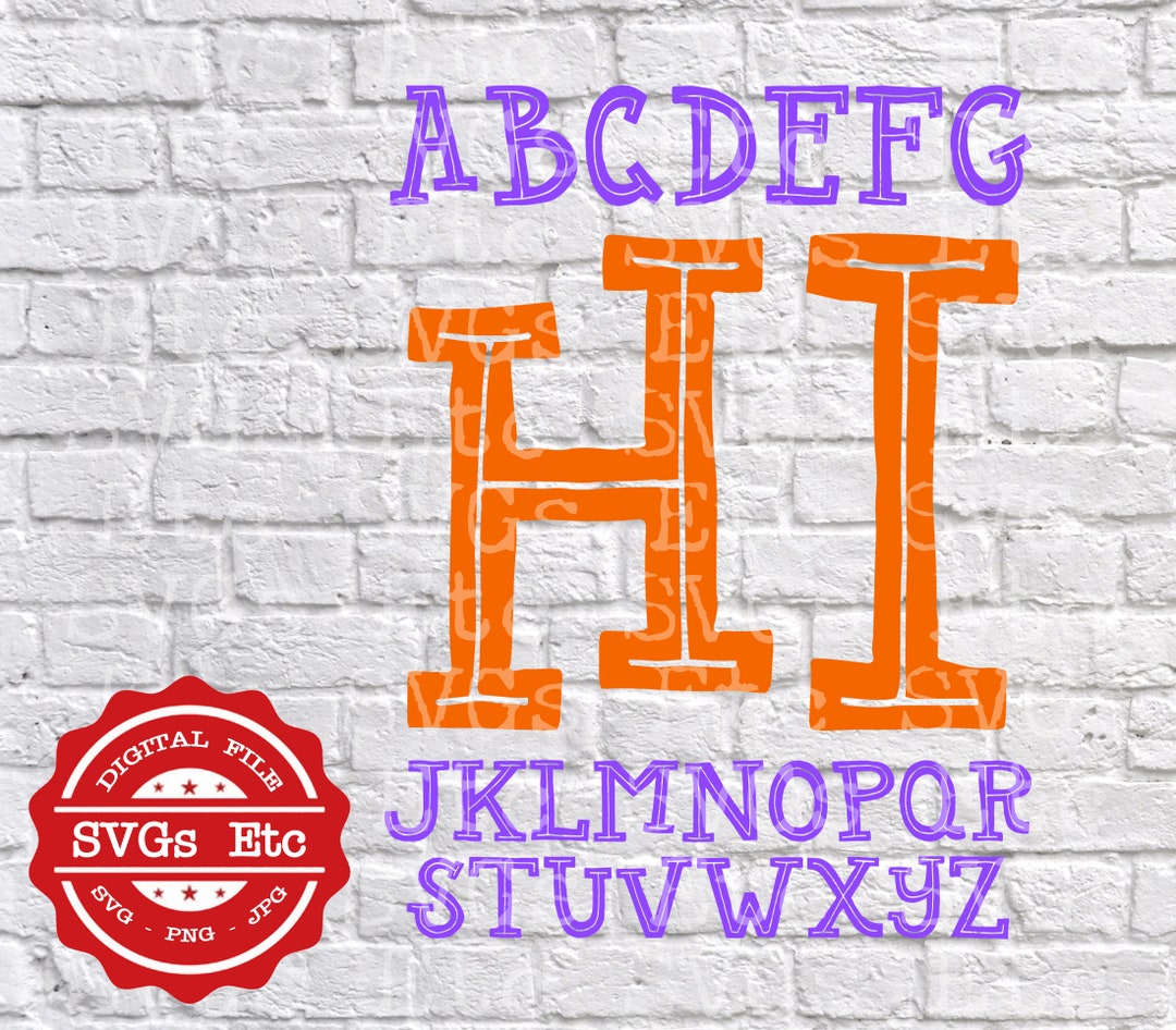 Alphabet - Hi - Fun - SVG - PNG - JPG - Digital Download Files ...