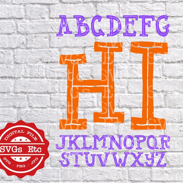Hi Alphabet Svg - Etsy