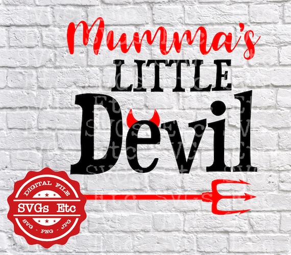 Mumma's Little Devil Halloween Kids Funny SVG | Etsy