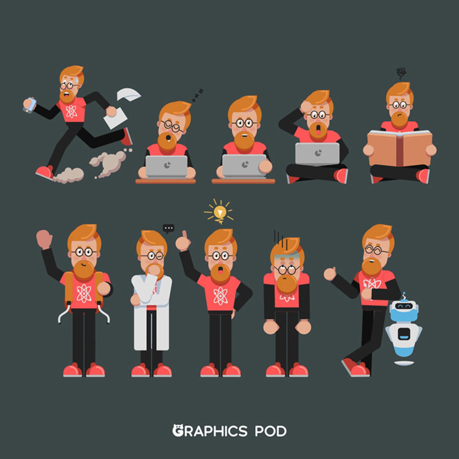 Geek Vector Clipart Geek Clipart Geek PNG Geek Designs | Etsy