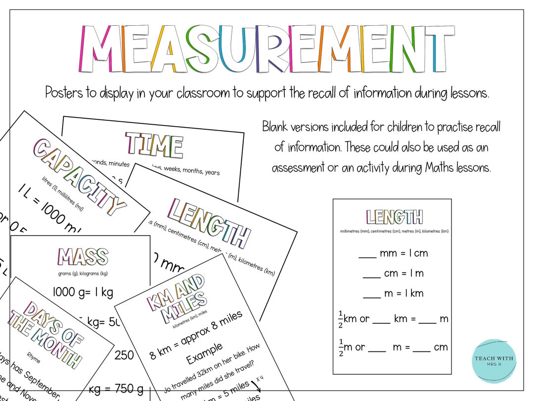 Measurement Conversion Poster - Etsy