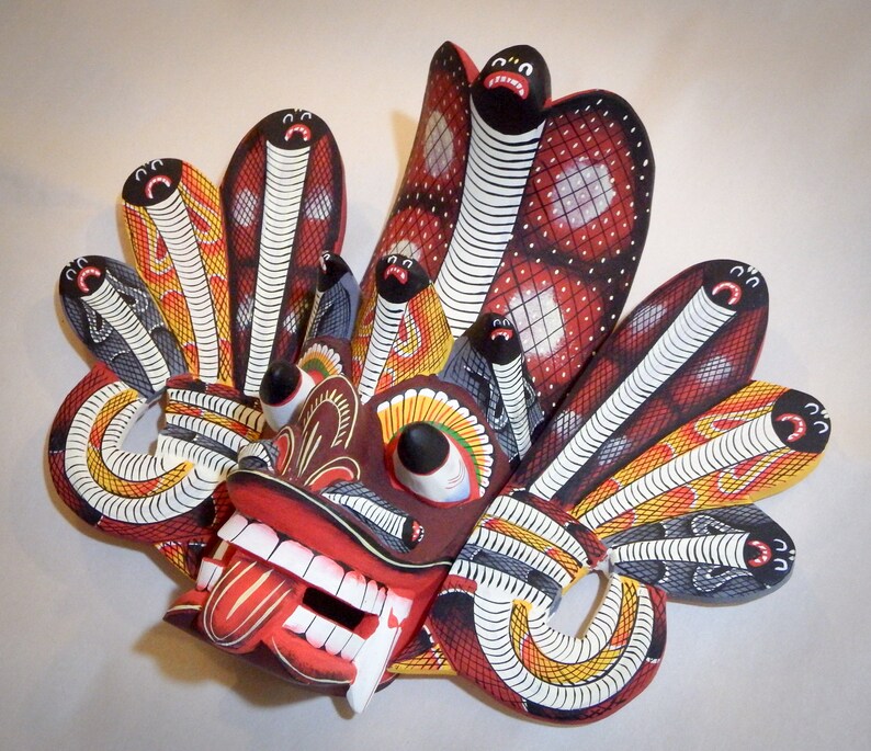 Handmade Beautiful Sri Lankan Traditional Cobra Tiki Mask - Etsy