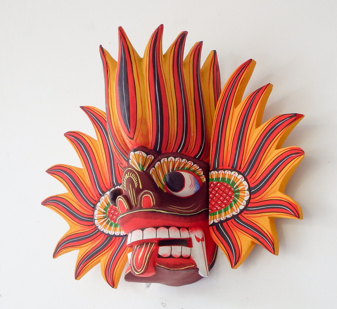 Stunning Hand Carved Wood Wall Decor Sri Lankan Traditional - Etsy