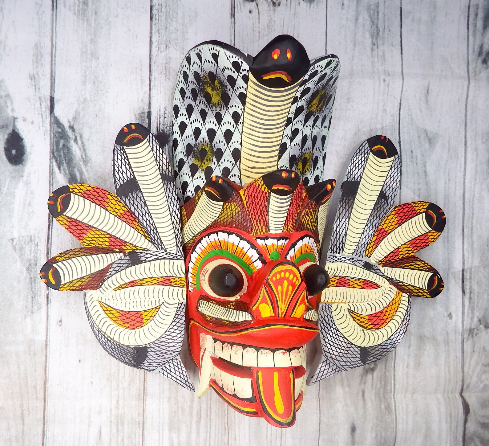 Stunning Hand Carved and Painted African Tribal Tiki Cobra | Etsy