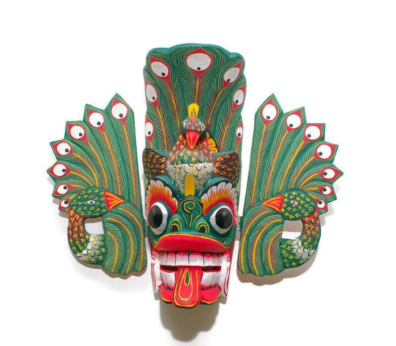 Sri Lankan Handmade Wood Wall Decor Traditional Peacock - Etsy