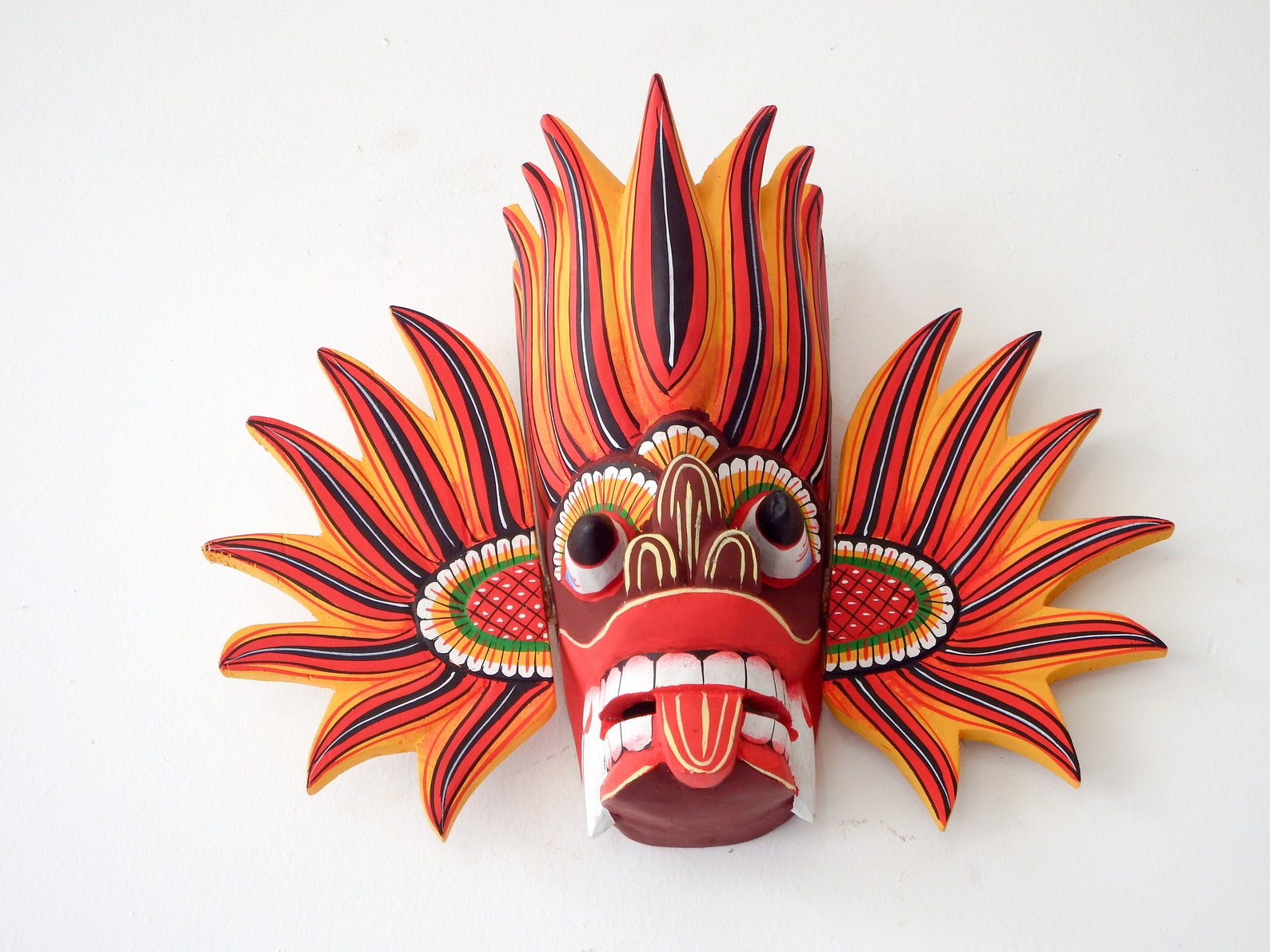 Amazing Handmade Vintage Wood Wall Hanging Tiki Sri Lankan - Etsy