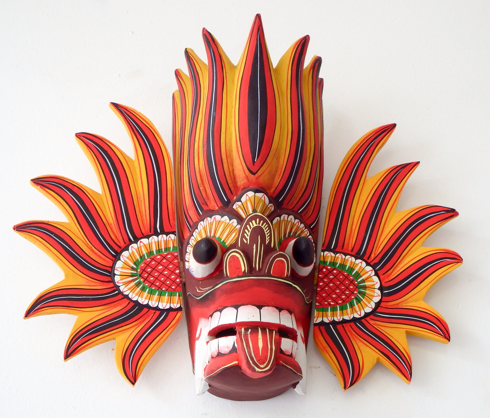 Stunning Hand Carved Wood Wall Decor Sri Lankan Traditional - Etsy