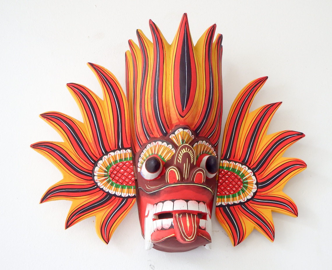 Stunning Hand Carved Wood Wall Decor Sri Lankan Traditional - Etsy