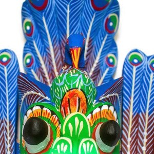 Handmade Sri Lankan Mayura Raksha Wooden Wall Hanging Tribal Mask ...