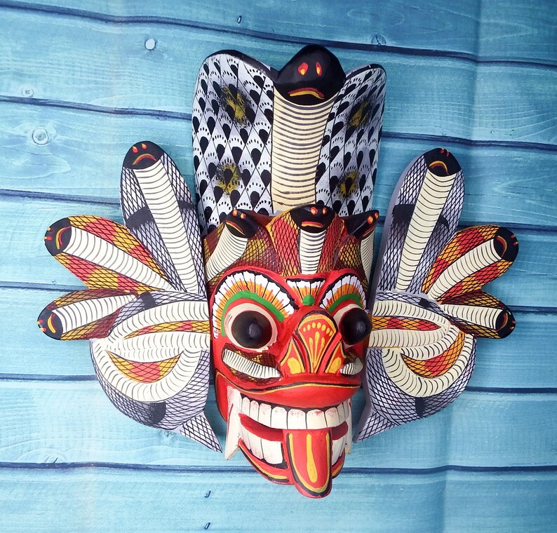 Stunning Hand Carved and Painted African Tribal Tiki Cobra | Etsy