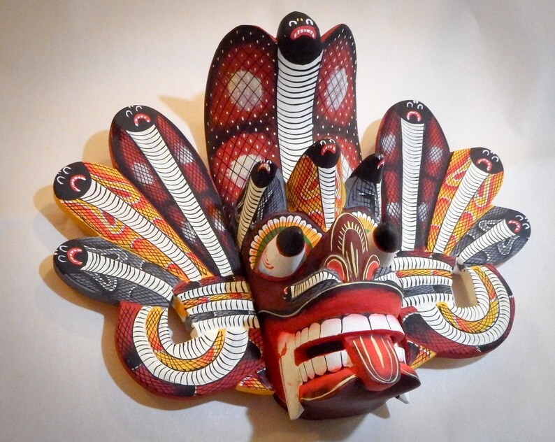 Handmade Beautiful Sri Lankan Traditional Cobra Tiki Mask - Etsy