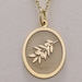 14k Gold Olive Branch Necklace , Solid Gold Olive Pendant ...