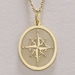 14 Gold Compass Necklace, Personalized Compass Pendant, Gold Compass ...