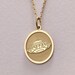 14k Gold UFO Necklace , UFO Gold Necklace, Flying Saucer Silver ...