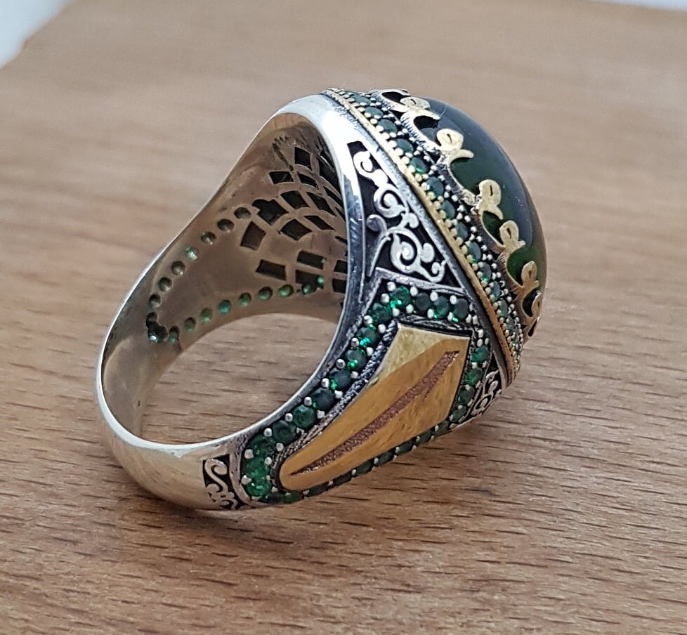 Handmade Silver Men Rings İslamic Ring Unique Men Ring | Etsy