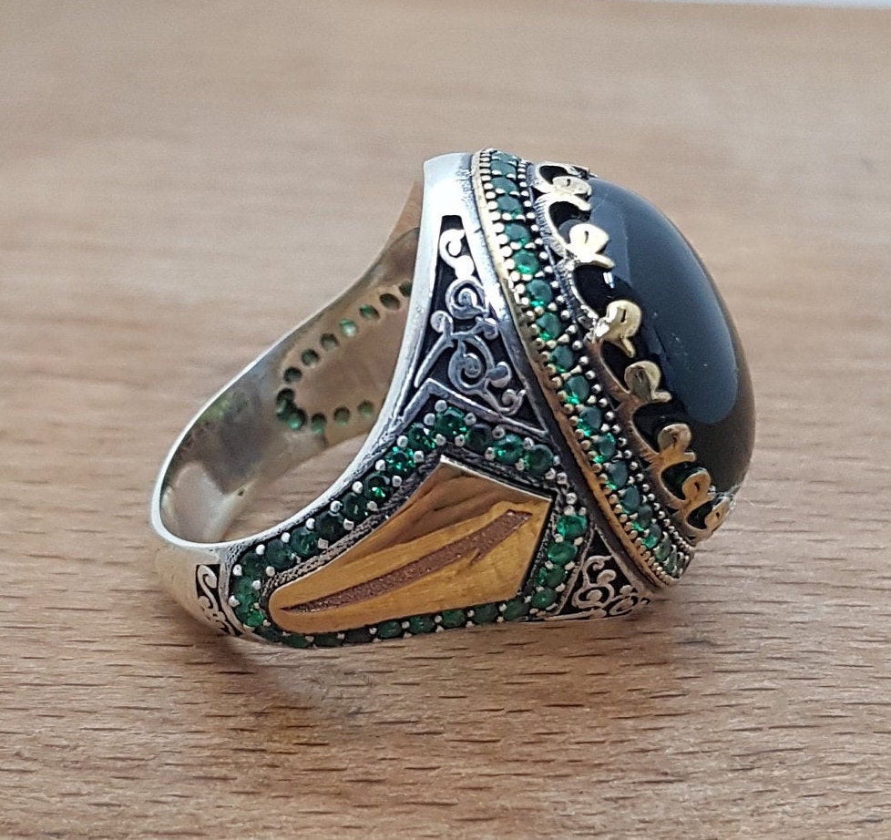 Handmade Silver Men Rings İslamic Ring Unique Men Ring | Etsy