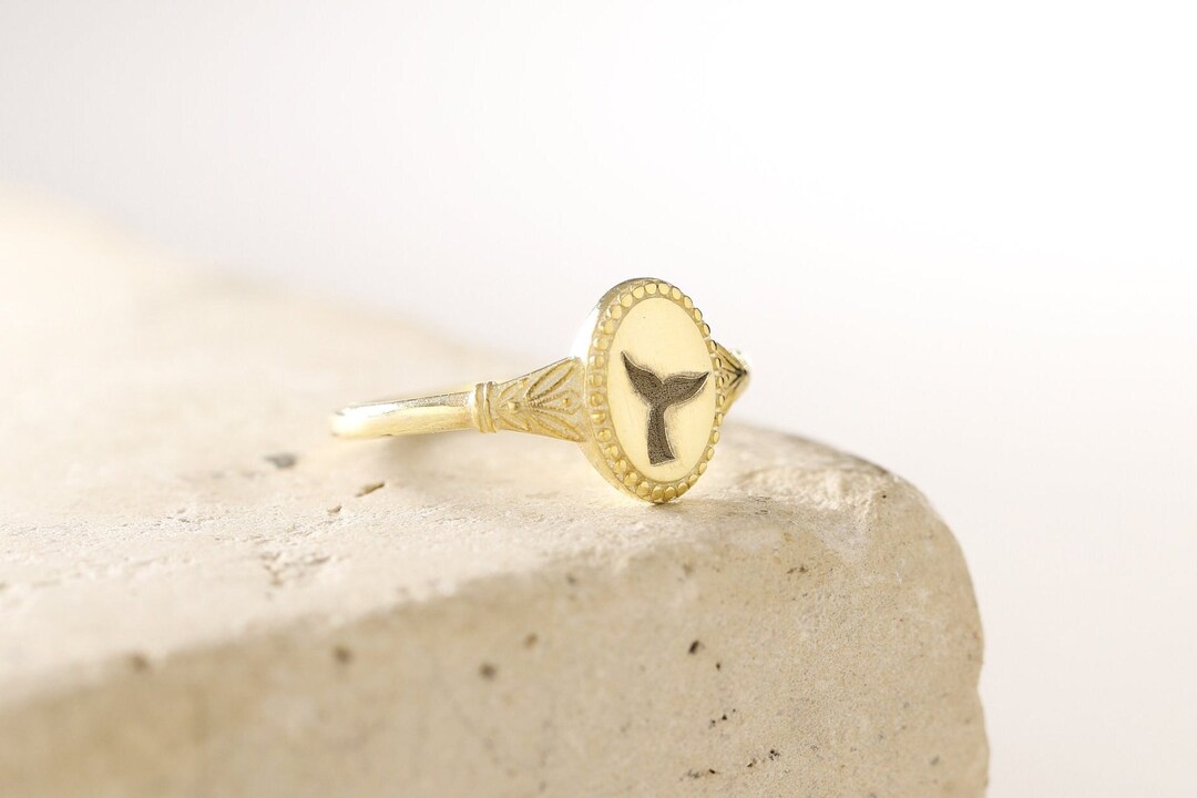 14k Solid Gold Whale Tail Ring Gold Ring Whale Tail Rings - Etsy