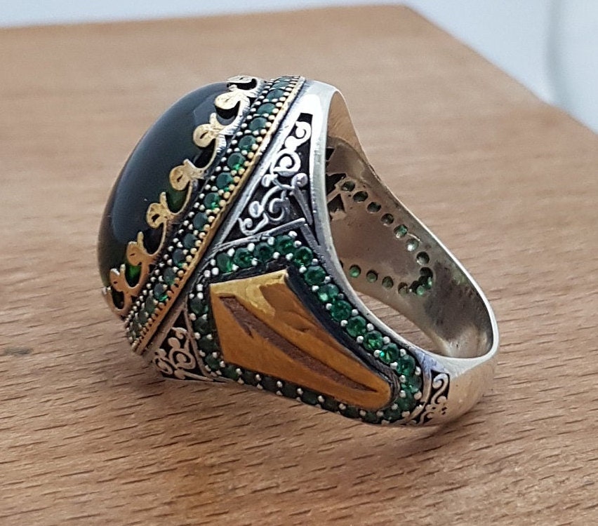 Handmade Silver Men Rings İslamic Ring Unique Men Ring | Etsy