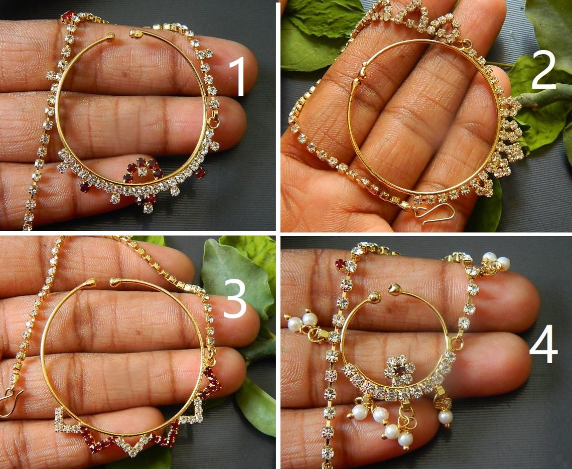 Indian Nose Ring Nose Bali Beautiful Bridal Nose Bali Charm | Etsy