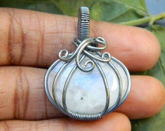 Wire Wrapped Pumpkin Pendant - Etsy