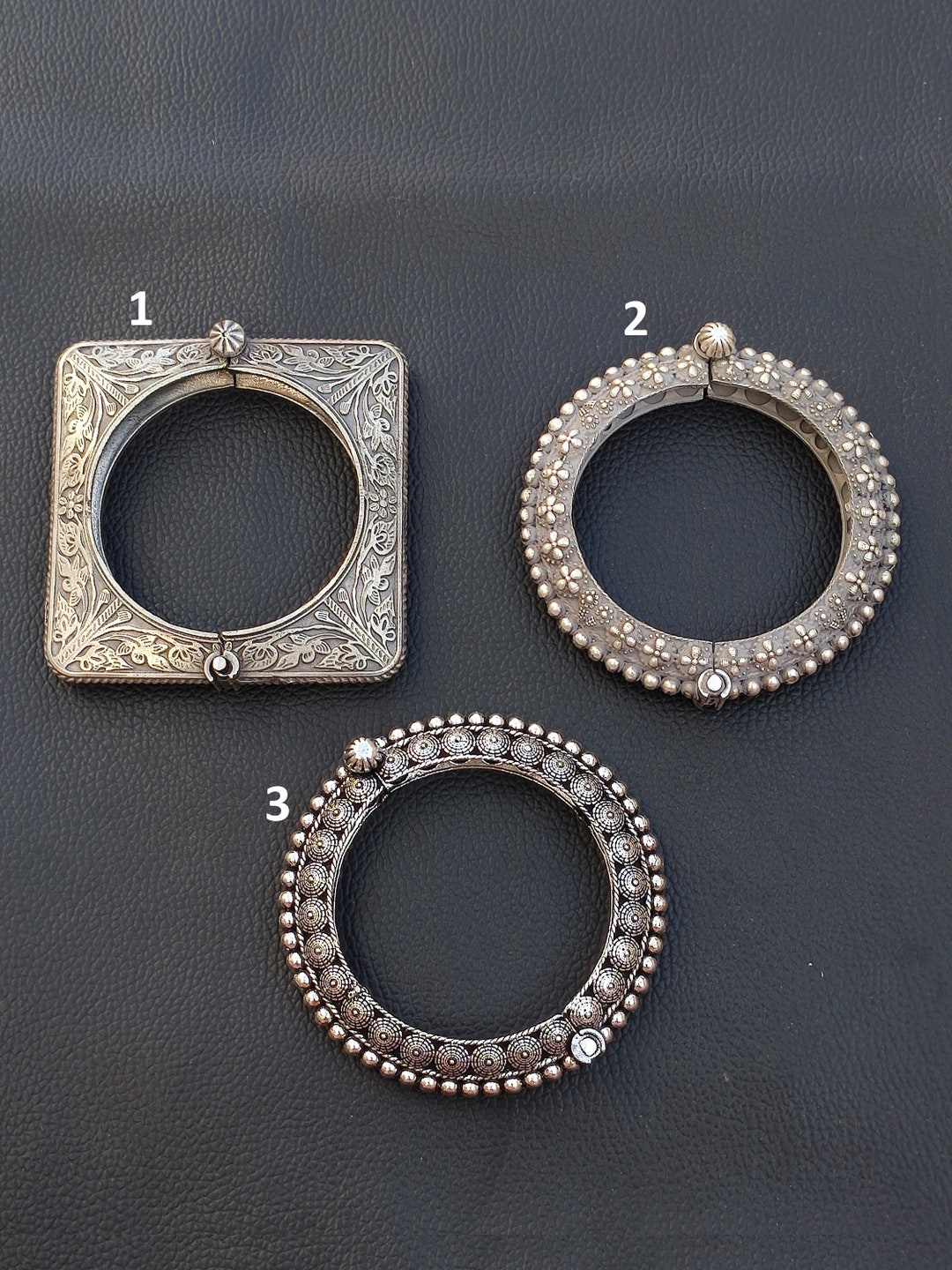 Oxidized Silver Bangle Bracelet Openable Kada Purely Handcrafted ...