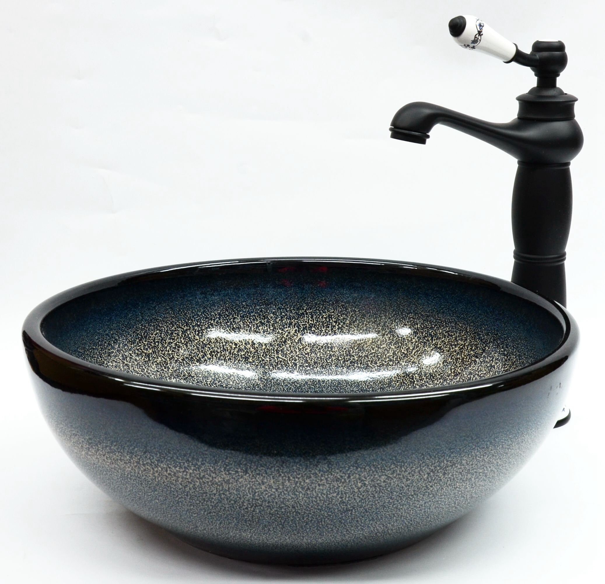 Starry Night Sky Black Blue Crystal Effect Basin Sink Bathroom | Etsy UK