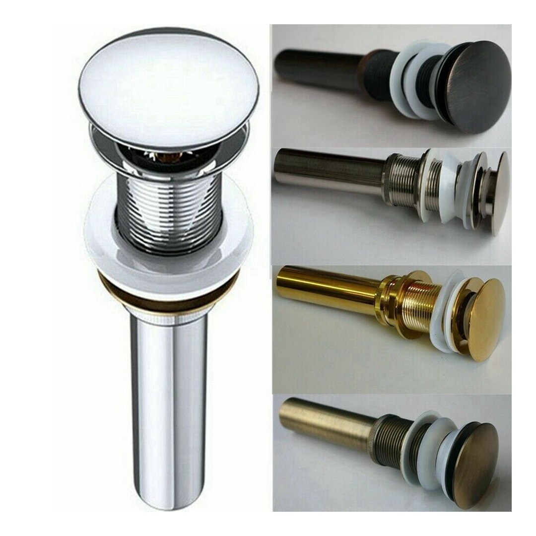 Unslotted Easy Clean Bathroom Basin Click Clack Waste Pop up Push ...