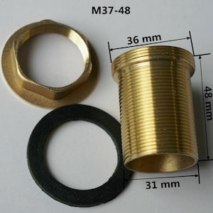 Mixer Tap Extension Repair Fitting Kit Threaded Brass Tube Nut Install ...