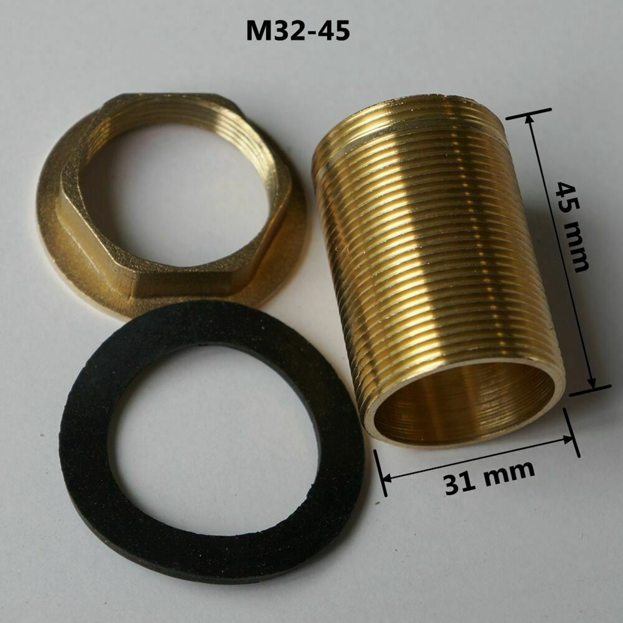 Mixer Tap Extension Repair Fitting Kit Threaded Brass Tube Nut Install ...