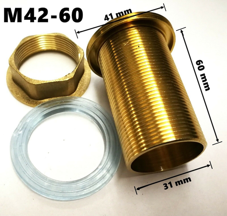 Mixer Tap Extension Repair Fitting Kit Threaded Brass Tube Nut Install ...