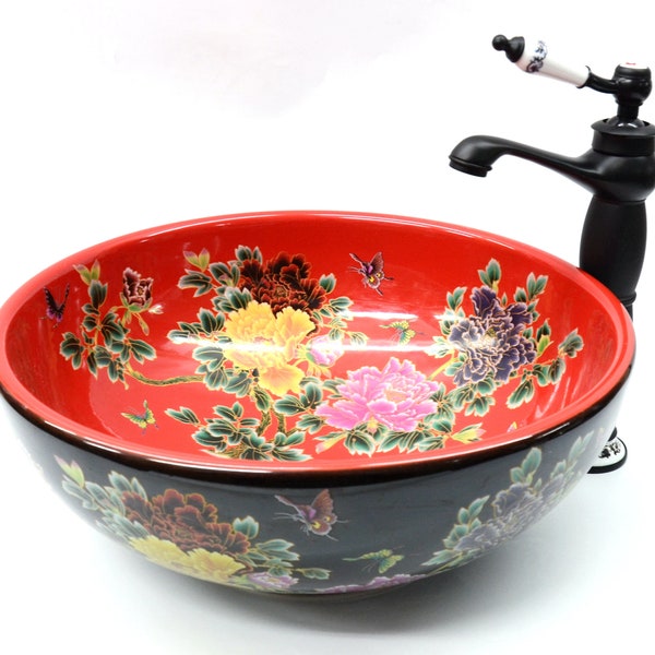 Porcelain Flower Sink - Etsy