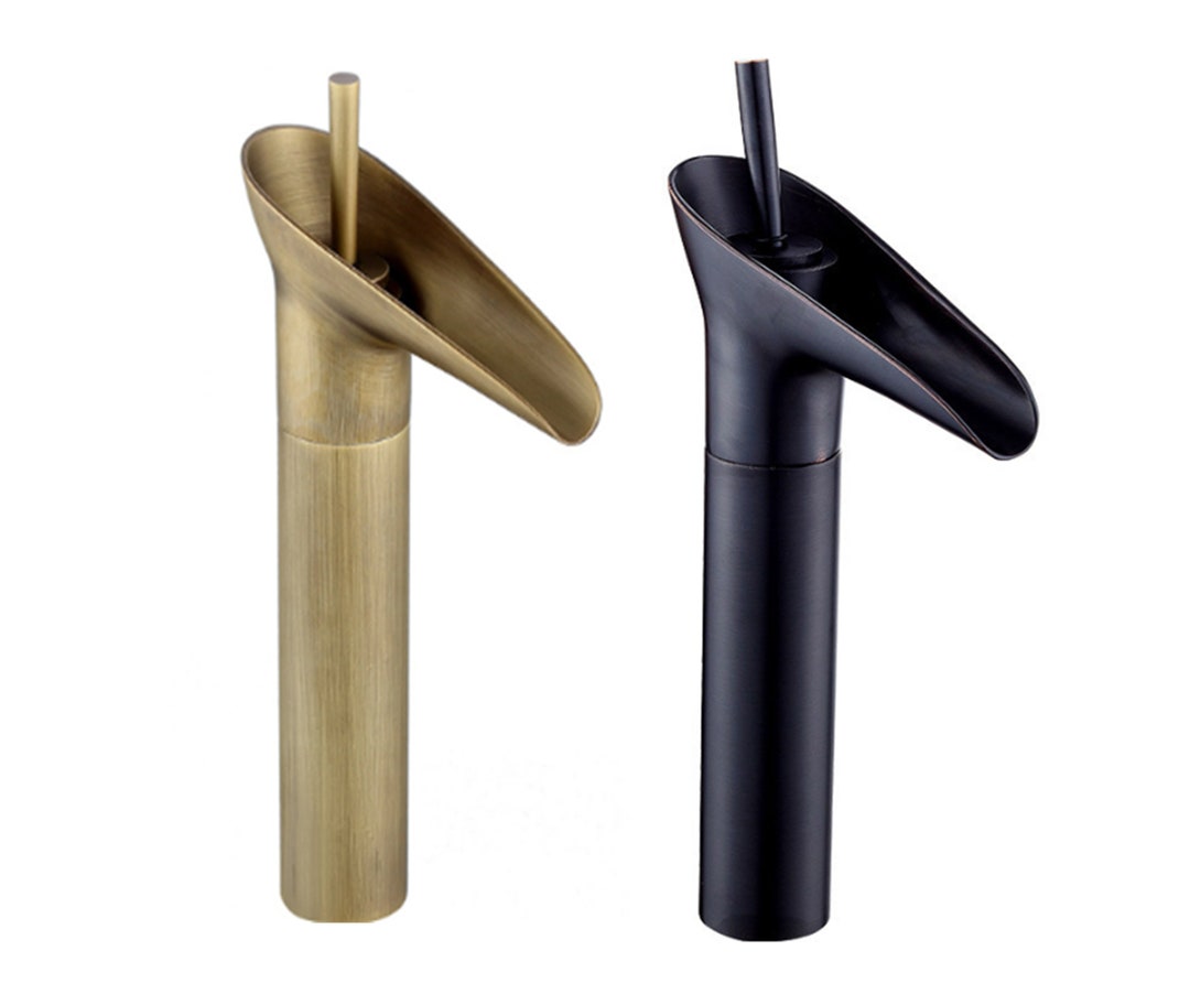 Vintage Waterfall Style Mixer Tap Faucet Bathroom Kitchen Basin Sink ...