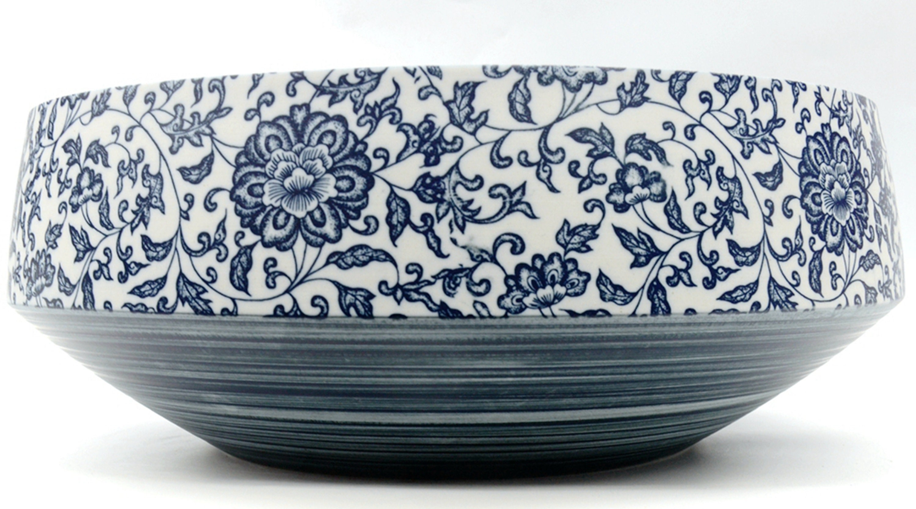 Vintage Floral Patterned Basin Sink Handmade Round Bathroom - Etsy UK