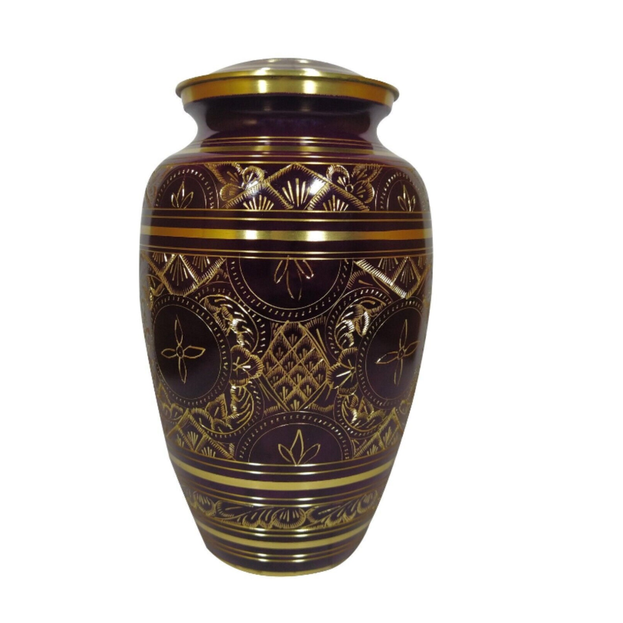 Engraved Cremation Urn Funeral Burial Jar for Human and Pet Ashes Brown ...