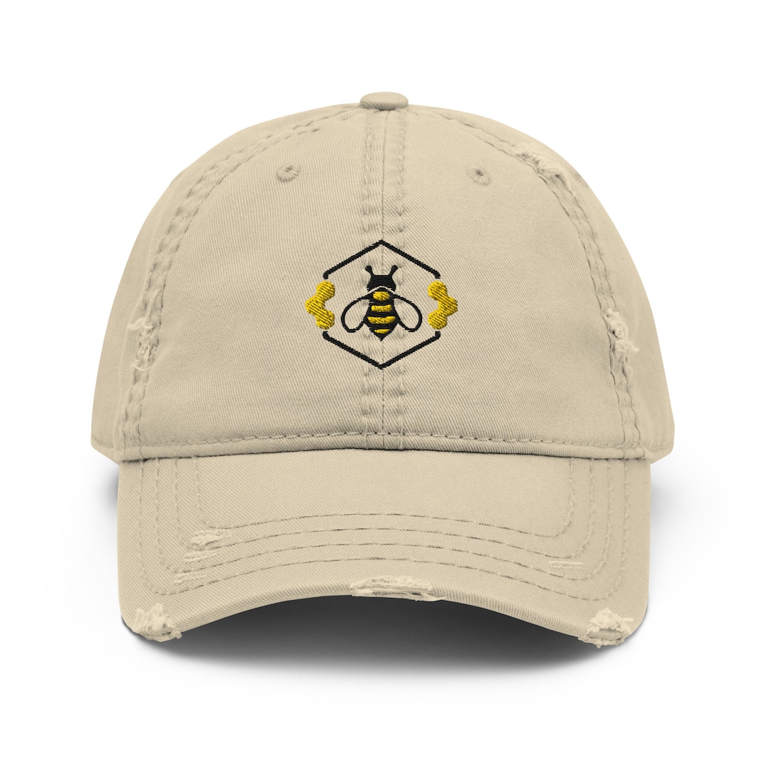 HONEY BEE Baseball Hat, Embroidered Bee Dad Cap • Save the Bee Insect ...