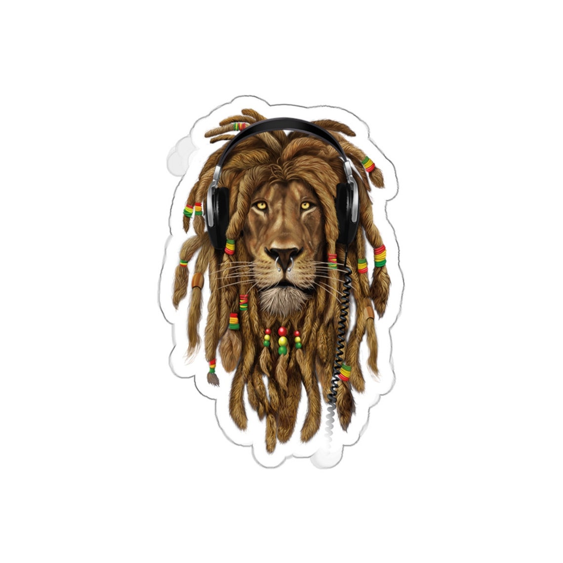 Rasta Lion Sticker Lion of Judah Reggae Sticker Rastafari | Etsy