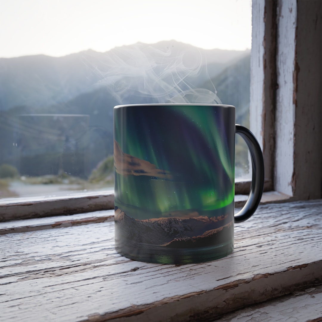 Northern Lights Mug, Color Changing 11oz | Aurora Borealis | Alaska ...