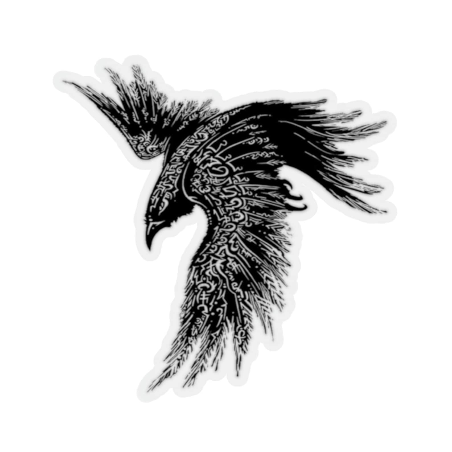 Raven Sticker, Norse Crow Sticker, Viking Blood Sticker, Nordic Viking ...