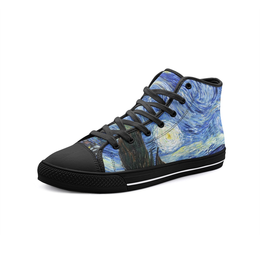 Van Gogh Starry Night Art High Top Canvas Shoes, Unisex Sneakers - Etsy