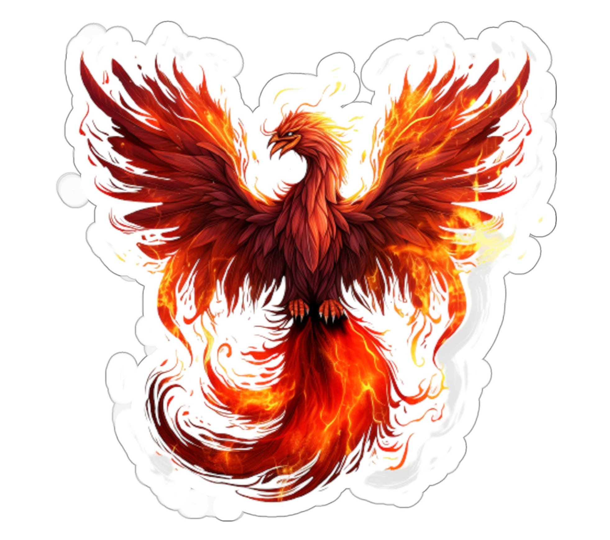 Phoenix Bird Rising From The Ashes Drawing
