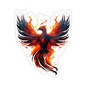 Phoenix Rising Sticker, Out of the Ashes, New Beginnings & Resurrection ...