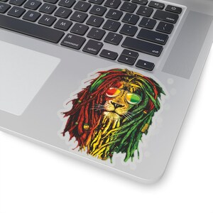 Rasta Lion Sticker, Lion of Judah, Reggae Sticker, Rastafari Kiss-cut ...
