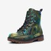 Peacock Combat Boots, Peacock Feather, Vegan Leather Lightweight Boots ...