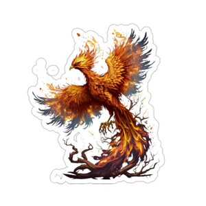 Phoenix Rising Sticker, Out of the Ashes, New Beginnings & Resurrection ...