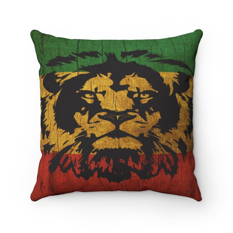 Rasta Lion Pillow Rasta Colors Pillow Rastafari-double Sided - Etsy
