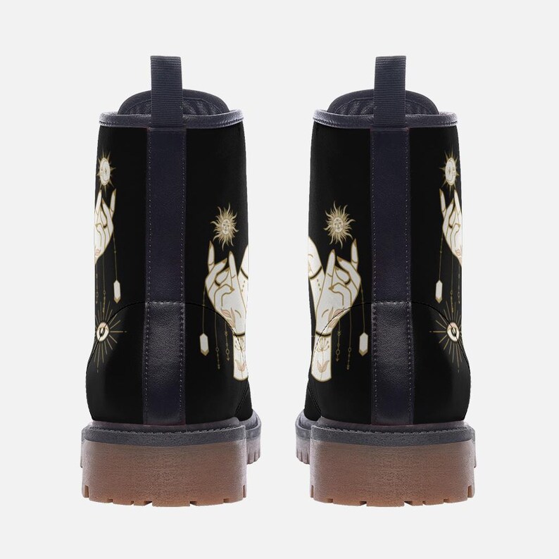 Celestial Mystical Cosmic Boots, Combat Boots, Vegan Leather ...